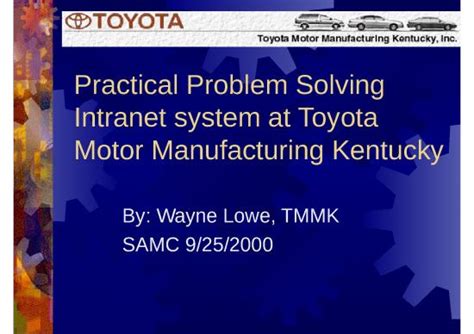 Ppt Production 82331 Practical Problem Solving Toyota