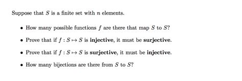 Solved Suppose That S Is A Finite Set With N Elements How Chegg Com