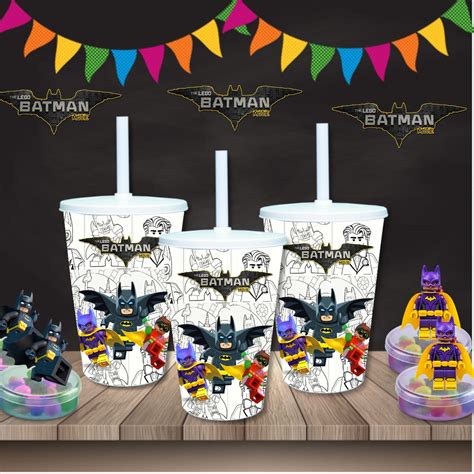 Copo Ml Batman Lego C tampa Impressão direto do Copo no Elo Brl Flex Festas A FE