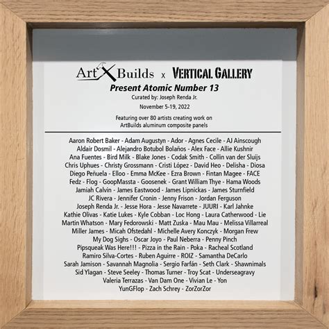 Atomic Number 13 Part 2 Curated By Artbuilds Vertical Gallery