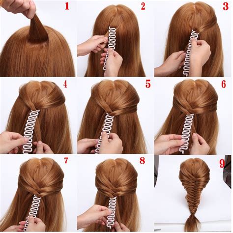 2 Colors Hair Braiding Tool Fish Bone Braider Roller Hair Twist Styling