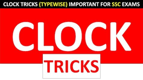 Ssc Exams Non Technical Railway Exams Hindi Clock Tricks Type