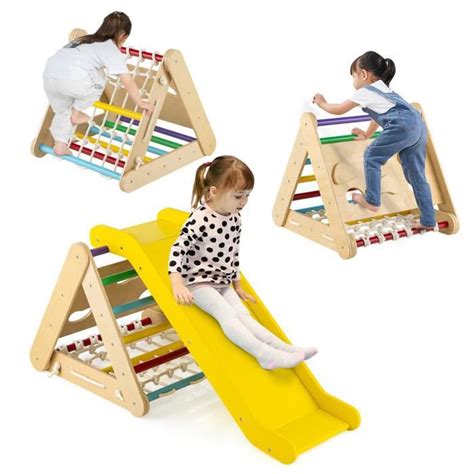 Bebeboutik COSTWAY Triangle D Escalade Enfant Pour 1 An Avec