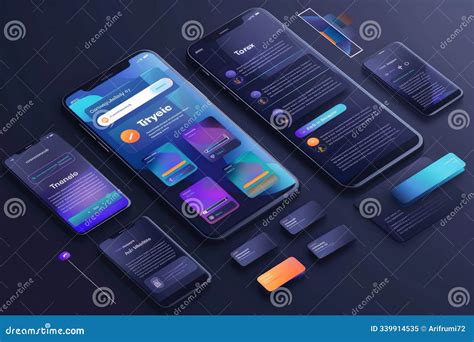 Toolkit Ui Ux Scene Creator Mobile Application Design Smartphone Mockup With Creation Of The