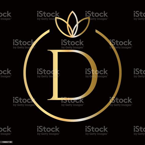 초기 D 편지 럭셔리 아름다움 결혼식 패션 보석 부티크 꽃 및 식물 템플릿을위한 장식 모노그램 로고 건강한 생활방식에 대한 스톡 벡터 아트 및 기타 이미지 Istock