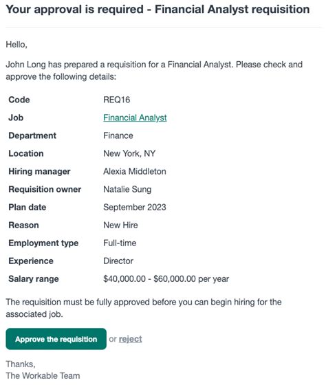Approving Rejecting Requisitions Workable Support