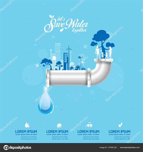 Save Water Vector Concept Stock Vector By ©space Vector 157383128