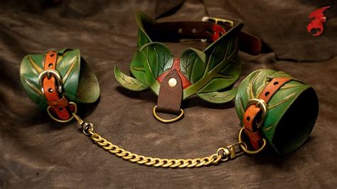~SPICY~ Leaf Collar & Cuffs | Leather Tutorial - YouTube