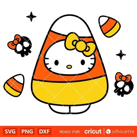 Hello Kitty Candy Corn Svg Design ️ 😍 Order Here Ovalerysvg Freesvg Svgdesigns Svgfile