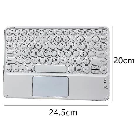 10 Inch Bluetooth Keyboard Touch Wireless Keyboard Ultra Slim Portable With Trackpad Built In