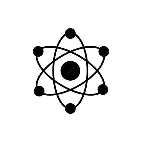Ícone De Física Conjunto Científico De Núcleo De átomo Símbolo Vetor Protão Nêutron Ou órbita De
