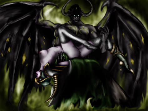 Rule 34 Black Hair Female Illidan Stormrage Maiev Shadowsong Male Night Elf World Of Warcraft