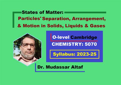 Particles Separation Arrangement Motion Chemiologist