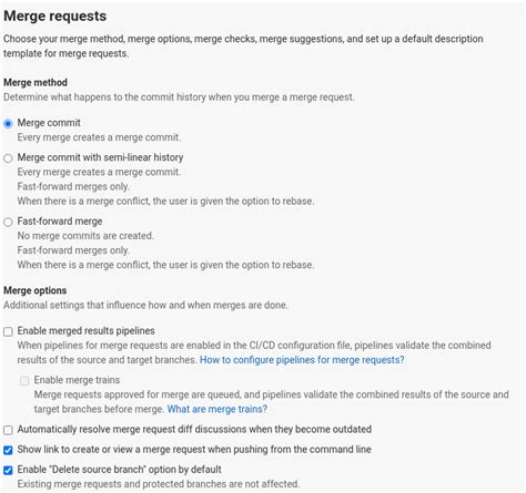 Accessing Merge Settings Via The Gitlab Api Stack Overflow