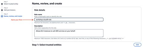 Create An Iam Role And Policy For Your Workspace Aws Modernization Workshop Sample