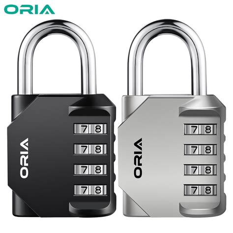 Oria 4 Digit Combination Lock Multipurpose Resettable Password Padlock