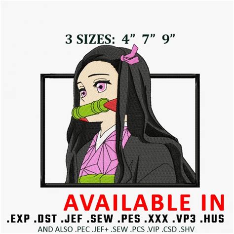 Kamado Nezuko Embroidery Design Anime Design Anime Shirt Inspire