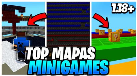 TOP 3 MAPAS DE MINIJUEGOS PARA MINECRAFT PE 1 18 12 MAPAS PARA