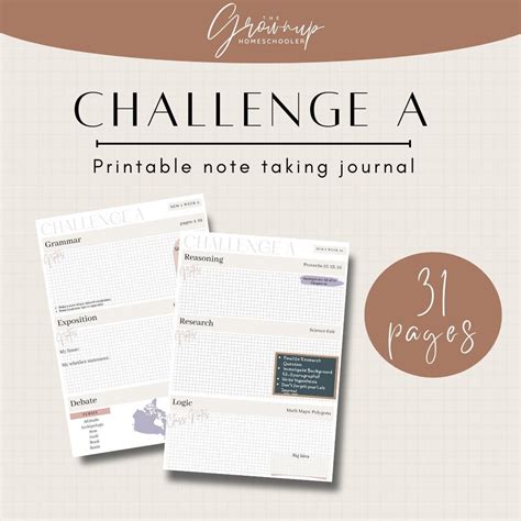 Classical Conversations Challenge A Note Taking Journal Etsy