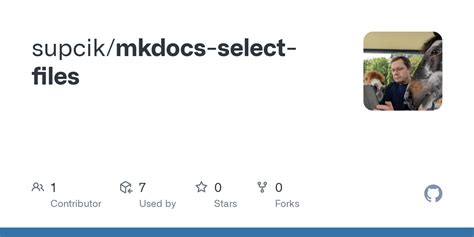Github Supcik Mkdocs Select Files