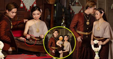 នី រតនា ដឹកដៃ ភរិយា និងកូនស្រី ស្លៀកឈុតបែបប្រពៃណី ស្អាតខ្លាំង ពិសេសគឺក្រមុំតូច គួរឲ្យគ្រឺតណាស់