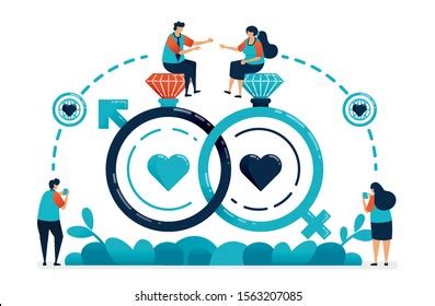 Wedding Ring Sex Symbol Marriage Engagement Stock Vector Royalty Free Shutterstock