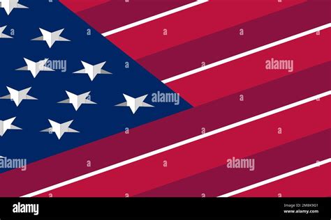 Part Of The Flag Of The United States Of America In 3d Three