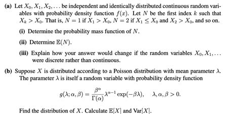 SOLVED A Let X0 X1 X2 Be Independent And Identically