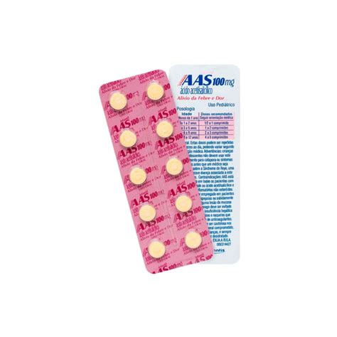 AAS Infantil 100mg 10 Comprimidos