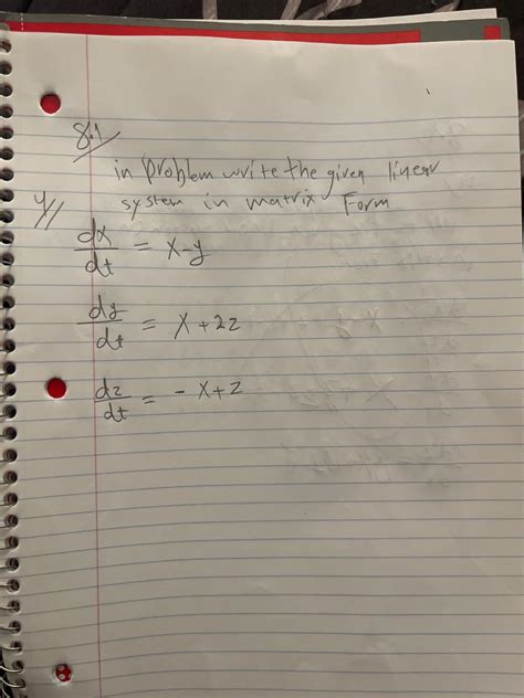 Answered In Problem Write The Given Linear Bartleby