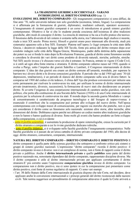 Riassunto Tradizione Giuridica Occidentale Sistemi Giuridici