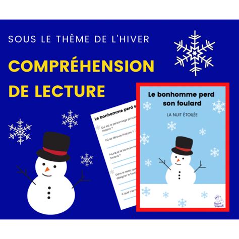 Compréhension de Lecture HIVER Texte Narratif