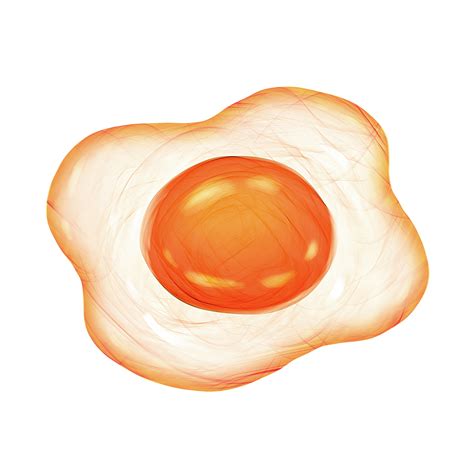 Cute Fried Egg Breakfast Stationary Sticker Oil Painting 21655136 Png