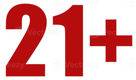 Sign Of Adult Only Icon Symbol For Eighteen Plus 18 Plus And Twenty One