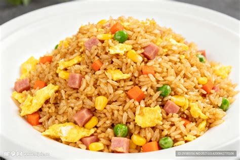 火腿蛋炒饭摄影图西餐美食餐饮美食摄影图库昵图网