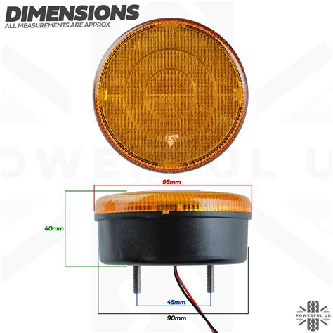 Led Round Indicator Lights 9095mm Pair Powerful Uk
