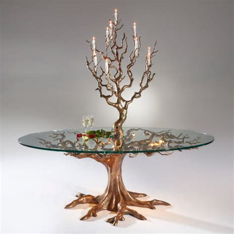 Sidneys Oak Bronze Tree Dining Table Best 3 Bespoke Diniing Tables