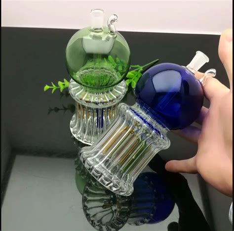 Hand Blown Glass Water Pipe With Apple Top And Bottom From Dygyx888666