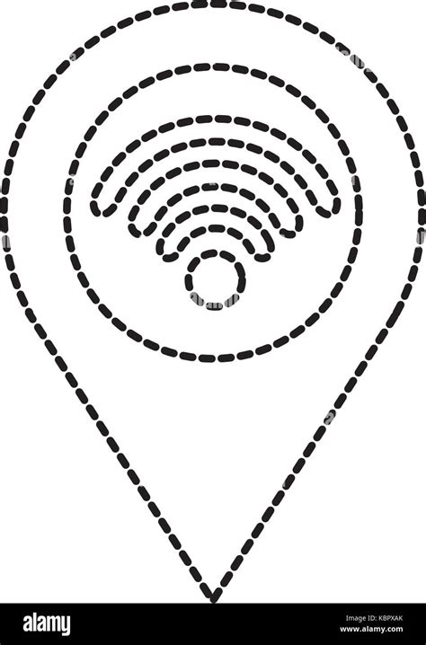 Pointer Map With Wifi Internet Signal Connection Stock Vector Image Art Alamy