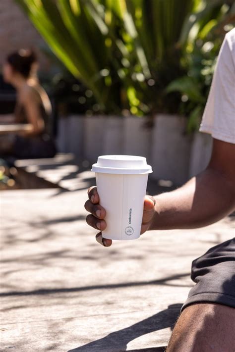 12oz Home Compostable Aqueous Coffee Cup Short Ecobarista