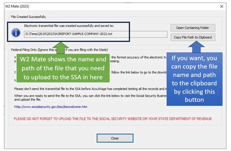 How To E File W 2 Forms With The Ssa Using W2 Mate® Create Efw2 Files