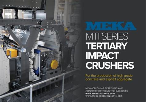 Meka Crushing And Screening Catalogue Meka Crushing Screening And Concrete Batching Technologies