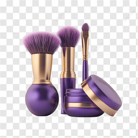 Purple Makeup Brush Set On White Background Makeup Brushes Purple