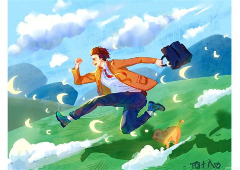 快迟到啦风格插画设计作品 设计人才灵活用工 设计dna