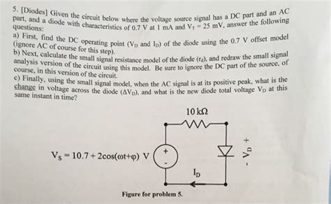 Solved Given The Circuit Below Where The Voltage Source Chegg