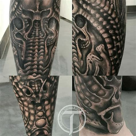 Finished Hr Giger Bone Shaker Tattoos And Body Art