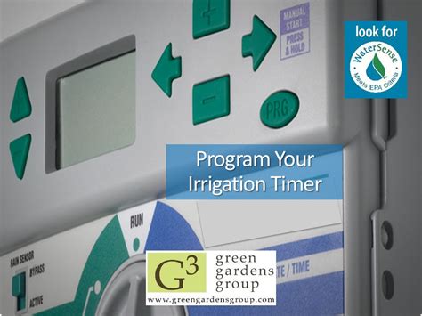 Program Your Irrigation Timer G3 Green Gardens Group