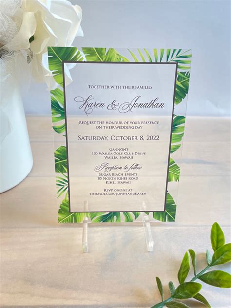 Frosted Acrylic Wedding Invitations Stephita Wedding Invitations