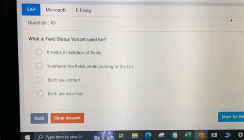SAP Microsoft E Filing Question 43 What Is StudyX