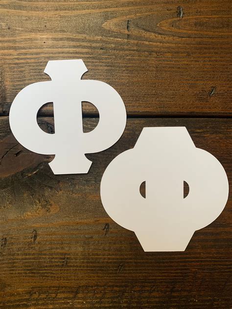 Phi Griekse Letter Stencil Sigma Grieks Symbool Hoofdletter